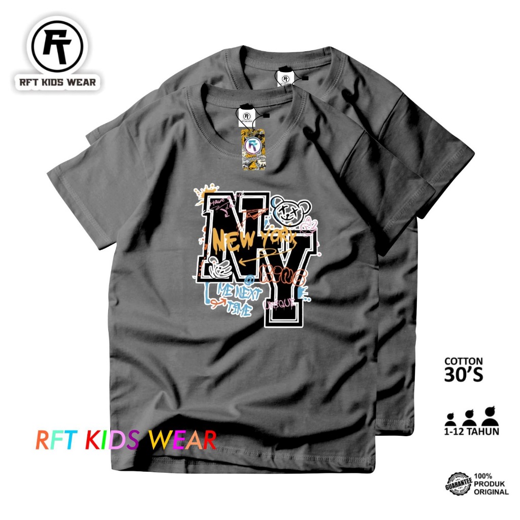 Jual RFT KIDS WEAR Baju Kaos Distro Anak Laki Laki Dan Perempuan Bahan ...