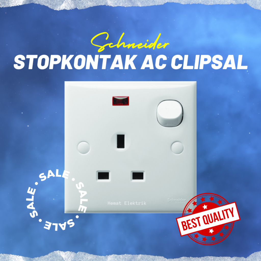Jual Schneider Stop Kontak AC Clipsal Classic Lampu Indikator 13A E15 ...