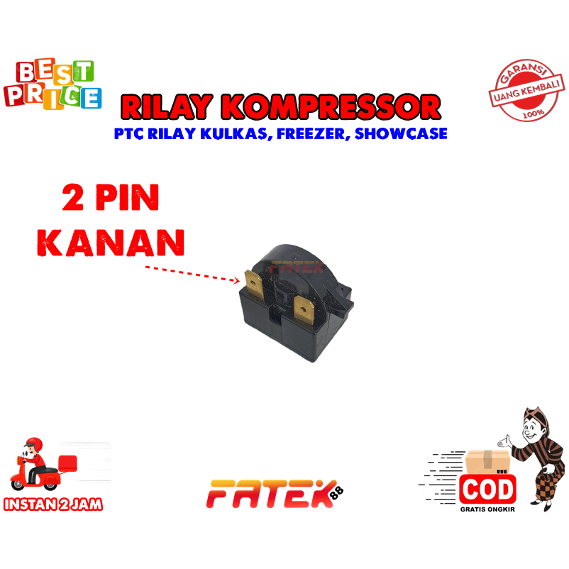 Jual PTC KULKAS 2PIN KANAN | RILAY KULKAS | SPARARE KULKAS | PTC RILEY ...