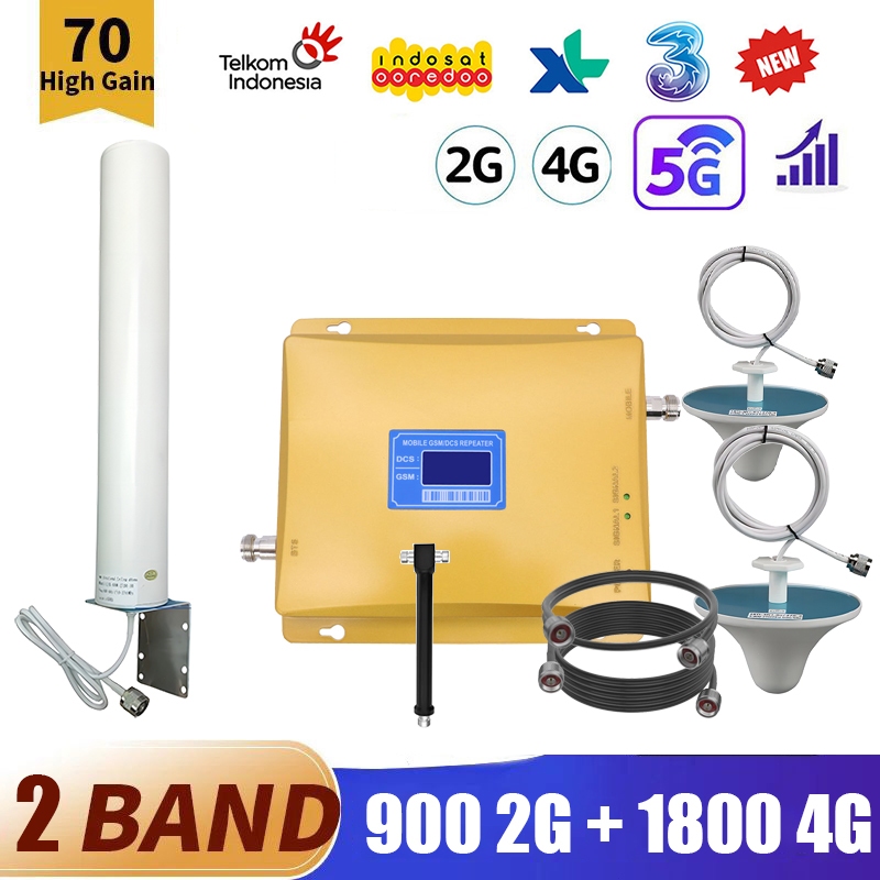 Jual 2 Antena Set Penguat Sinyal WIFI 4G Modem 900 1800 Penguat Sinyal HP Repeater Sinyal Antena ...