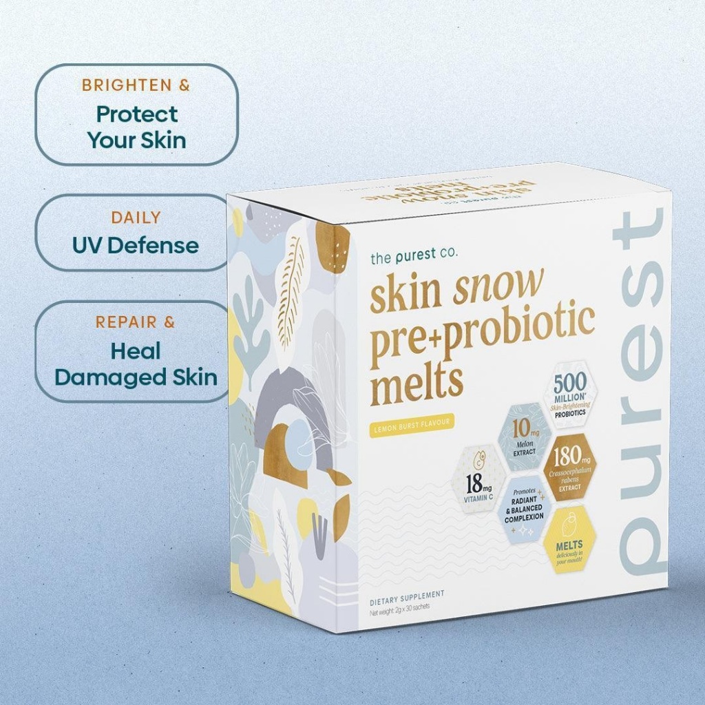 Jual *NEW!!* The Purest Co Skin Snow Pre+Probiotic Melts 30 Sachets - 1 ...