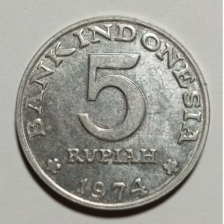Jual Koin Kuno Indonesia 5 Rupiah KB Tahun 1974 | Shopee Indonesia