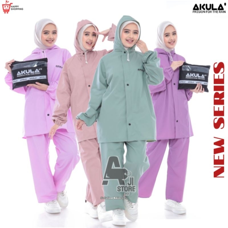 Jual Jas Hujan Akula Pria Wanita Bahan Pvc 0,25 Anti Rembes Warna Baru by akula | Shopee Indonesia