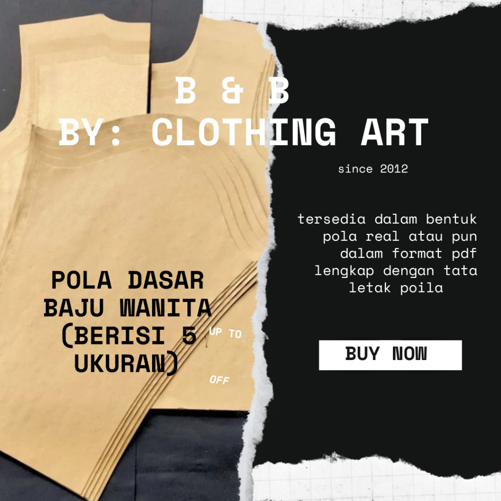 Jual POLA DASAR BAJU WANITA (BERISI 5 UKURAN) | Shopee Indonesia