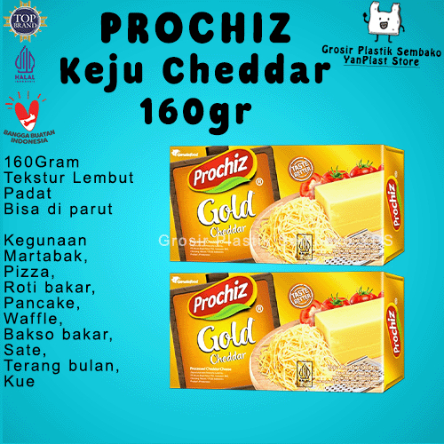 Jual Keju Cheddar Prochiz 160gr | Shopee Indonesia