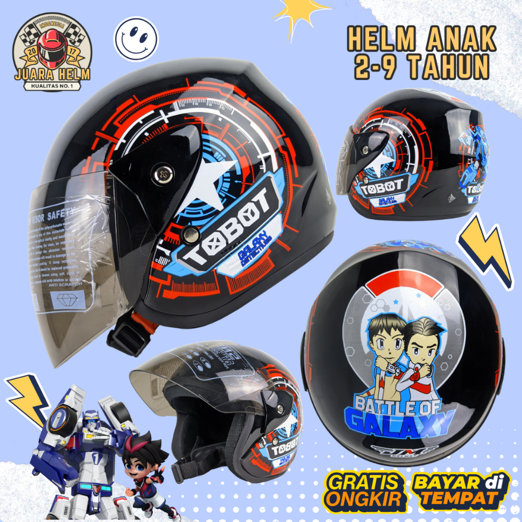 Jual Helm Anak SNI Lucu Karakter Motif Laki Laki Perempuan Murah Umur 2 ...