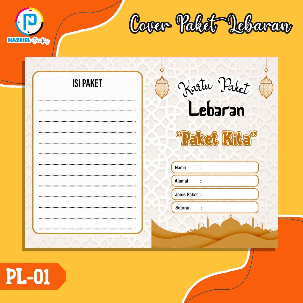 Jual Kartu Paket Lebaran Full Warna A4 21x30CM | Shopee Indonesia