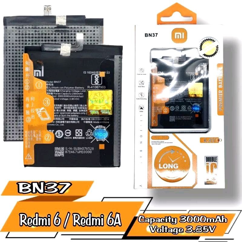 Jual Baterai Battery Xiaomi ORIGINAL BN37 For Xiaomi Redmi 6/6A/6 Pro ...