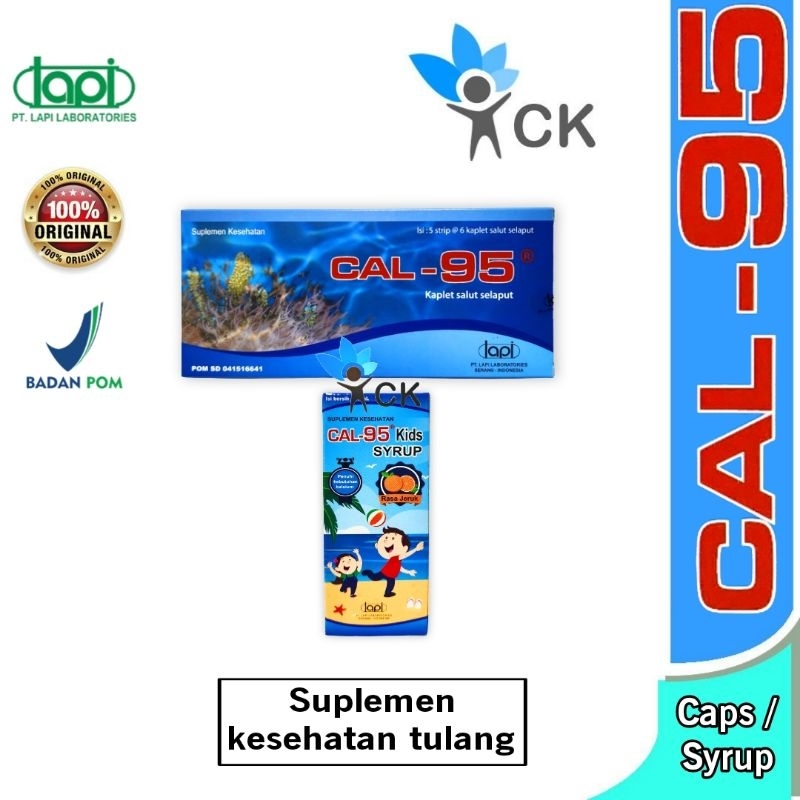 Jual CAL 95 TABLET BOX / KIDS SYRUP 60 ML suplemen calsium dan ...