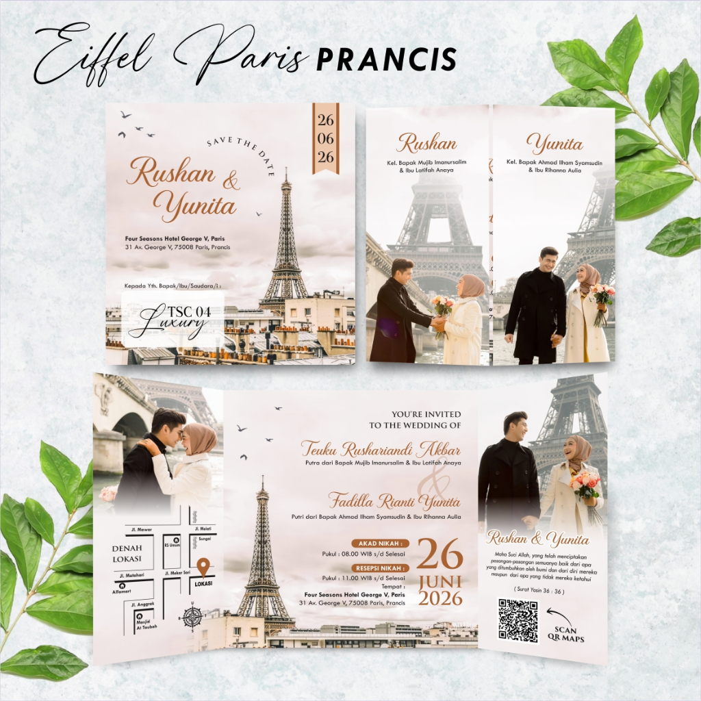 Jual UNDANGAN PERNIKAHAN GLOSSY FULL COLOUR FREE FOTO - UNDANGAN ...
