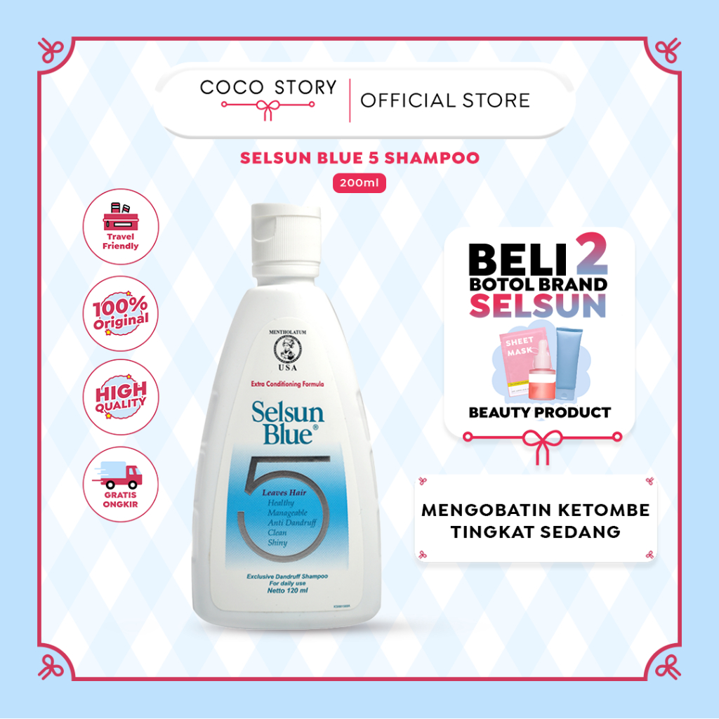 Jual Selsun Blue 5 Exclusive Dandruff Shampoo - 50ml 120ml 200ml | Shopee Indonesia