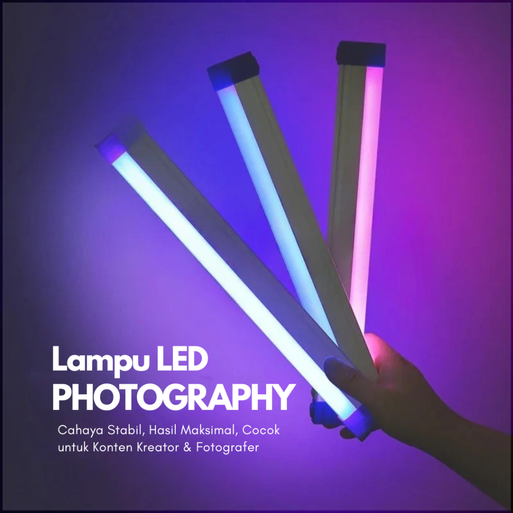 Jual Chargeable Handheld LED Video Light Stick Photography Light RGB ...