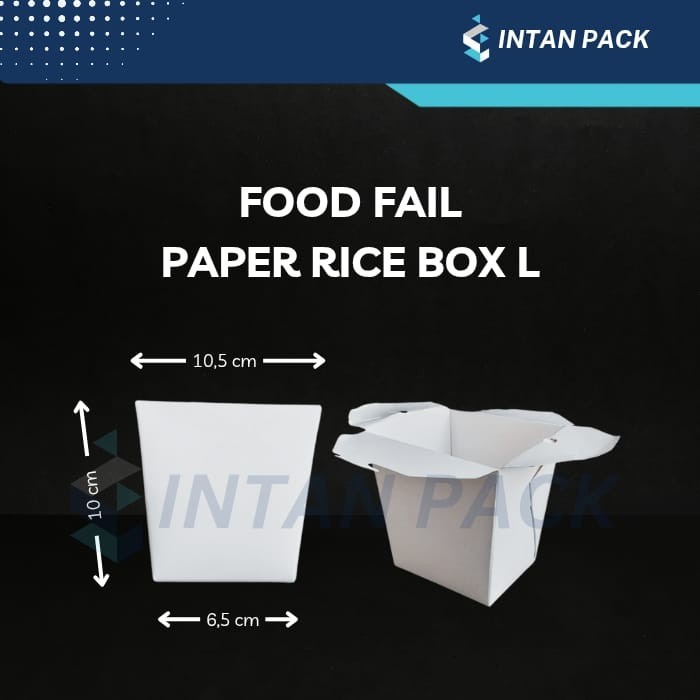 Jual Food Pail Paper Rice Box Putih L (isi 25 pcs) | Shopee Indonesia