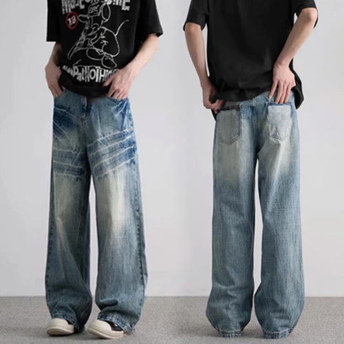 Jual KeyBoy celana baggy pria panjang jeans straight kulot causal denim pants korean style ...