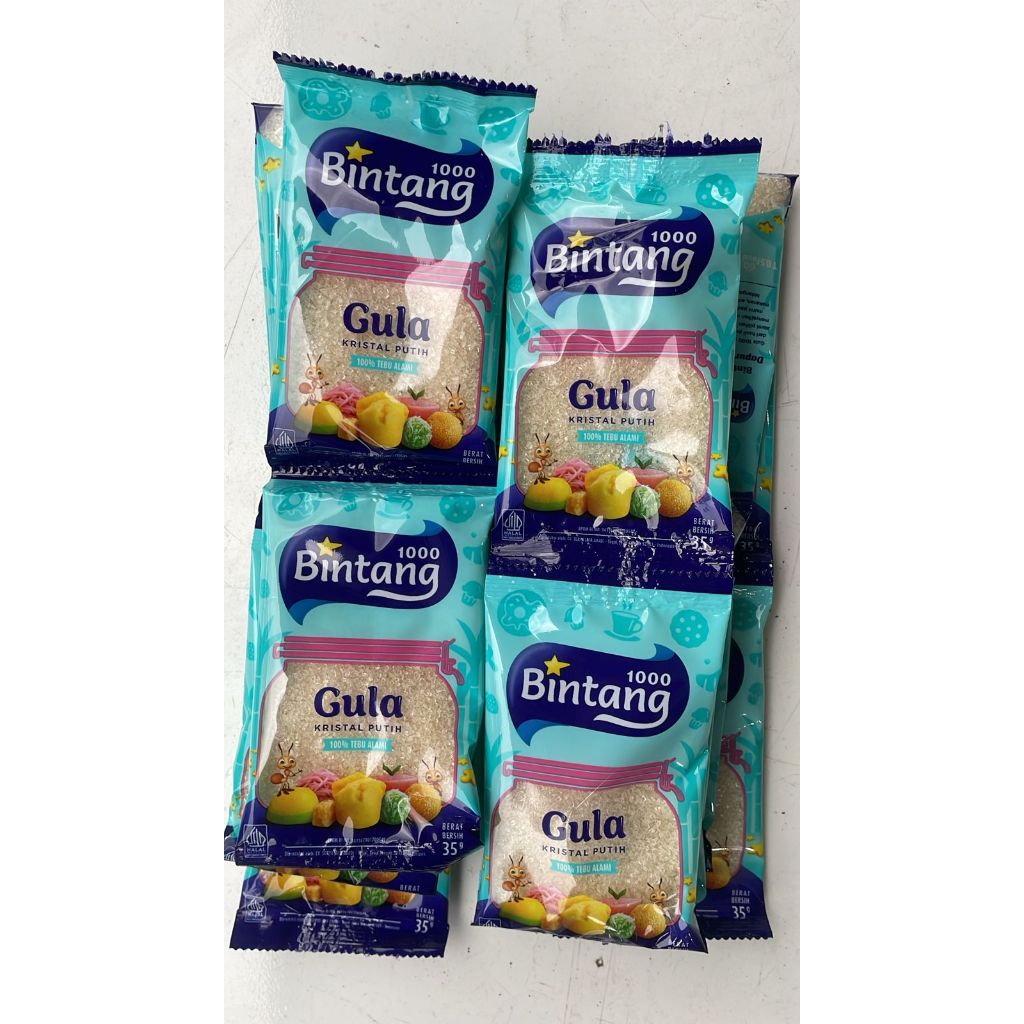 Jual GULA PASIR RENTENG 1000 BINTANG ISI 10 PCS | Shopee Indonesia