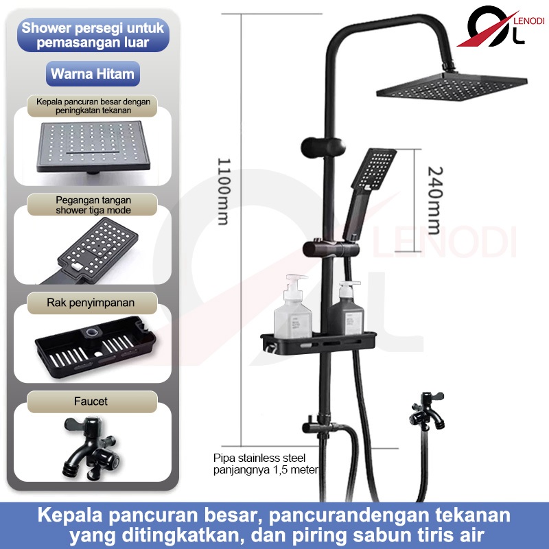 Jual Shower Set Paket Lengkap Shower Kotak/Stainless Shower dan Bulat ...