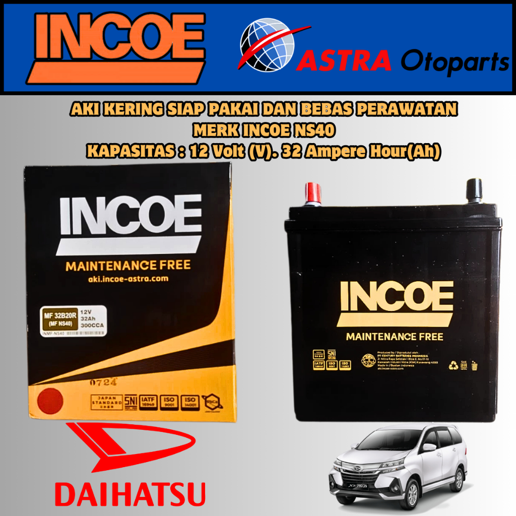 Jual AKI MOBIL DAIHATSU XENIA , TERIOS ALL TYPE, LUXIO, GRANDMAX, FEROZA, NEO ZEBRA NS40 INCOE ...