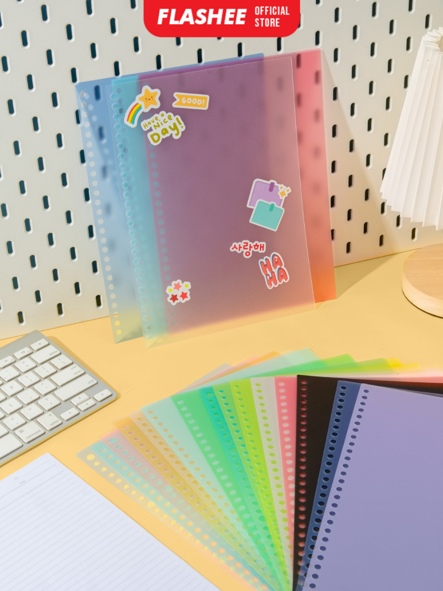 Jual Flashee DIY Cover Binder A5 B5 A4 Sampul Cover Notebook Transparan ...
