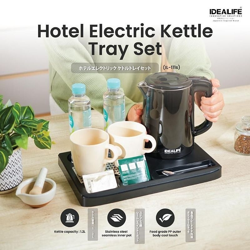 Jual IDEALIFE - Hotel Electric Kettle Tray Set - Set Teko Hotel Listrik ...