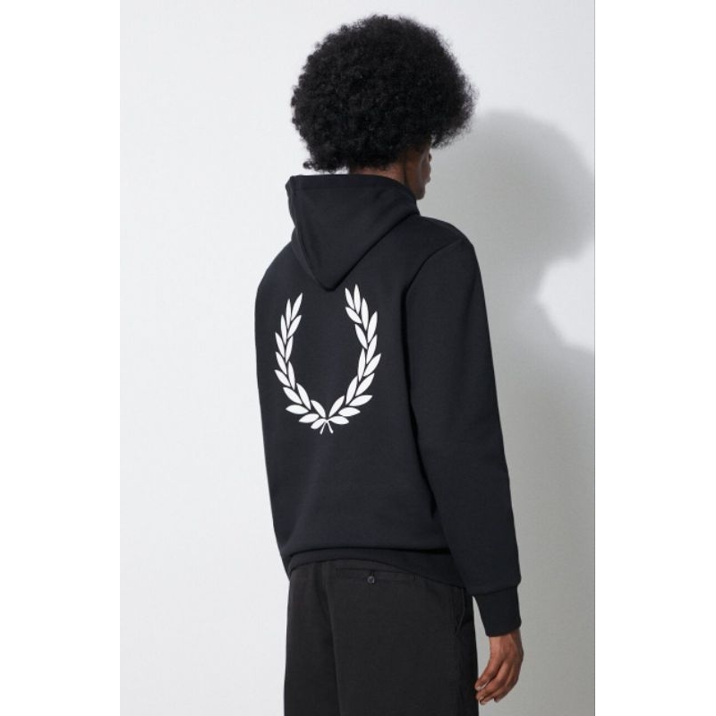 Jual Fred Perry Double Graphic Hoodie Black Original | Shopee Indonesia