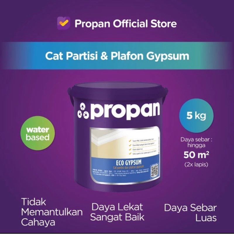 Jual Propan ECO GYPSUM Cat Partisi & Plafon 5 KG Acrylic Emulsion Paint ...
