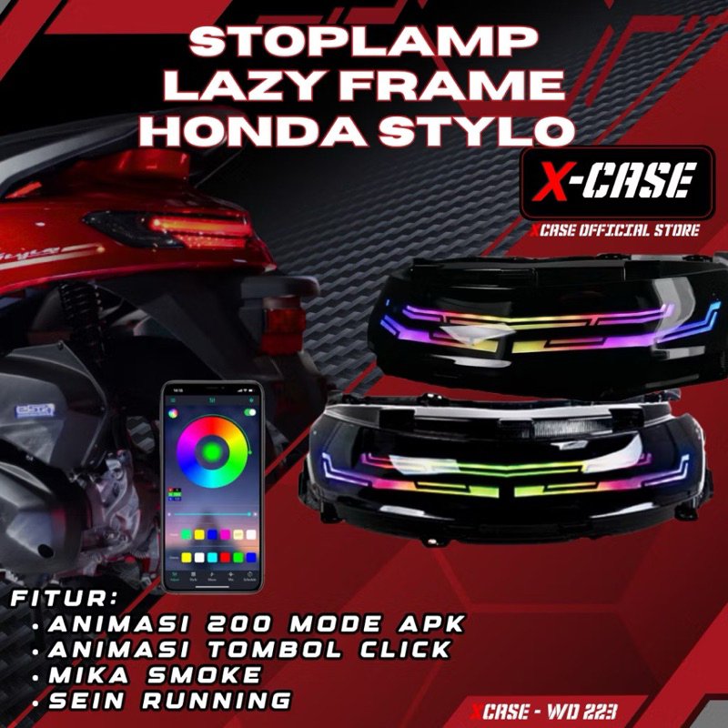 Jual Stoplamp Honda Stylo 160 Lazy Rgb 256 Mode Running 3in1 Apk Hp ...