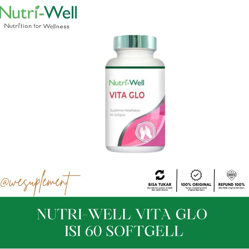Jual NUTRI-WELL VITA GLO ISI 60 SOFTGEL | Shopee Indonesia