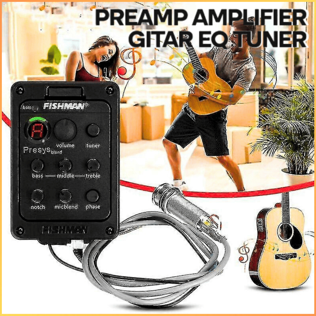 Jual COD FISHMAN Preamp Amplifier Gitar Akustik Listrik EQ Tuner Presys ...