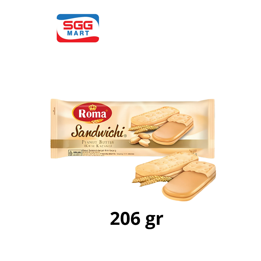Jual Biskuit Roma Sandwich Peanut Butter 206gr | Shopee Indonesia