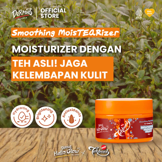 Jual DERMIES Hello Glow ft Tehbotol Sosro Smoothing Moisturizer 20g ...