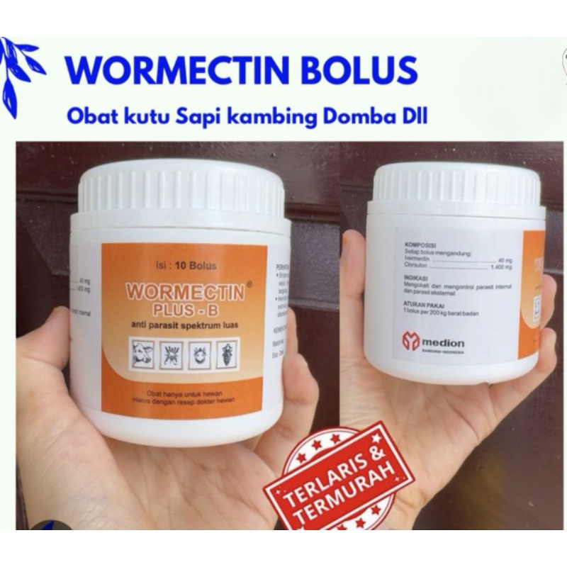 Jual Wormectin bolus obat hewan sapi kambing gudik kudis scabies kutu ...