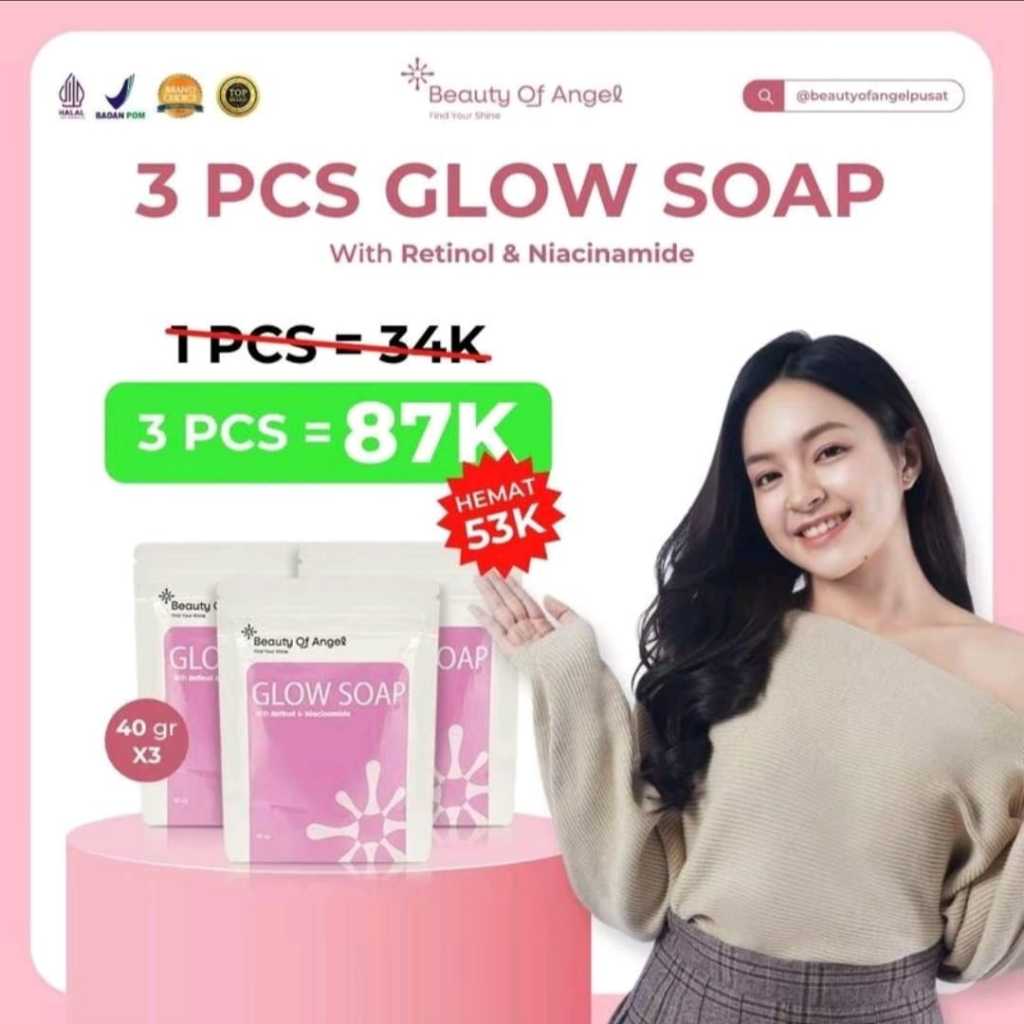 Jual ORIGINAL Beauty Of Angel Glow Soap Sabun Pemutih Wajah dan Badan ...