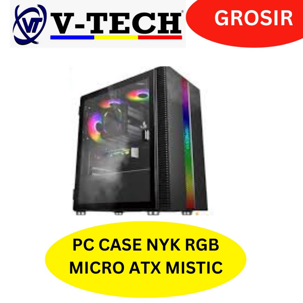 Jual PC CASE NYK RGB MICRO ATX MISTIC T2 / CASING PC | Shopee Indonesia