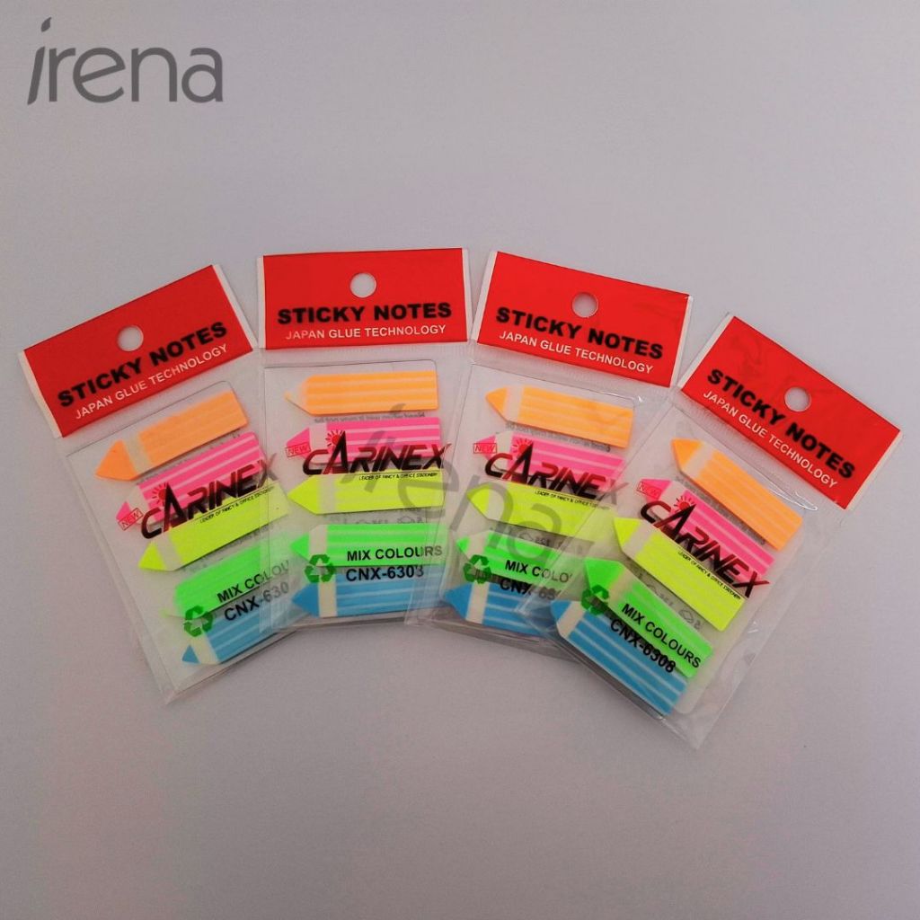 Jual Carinex Sticky Notes Penanda Pembatas Buku / Kertas Memo Mix ...