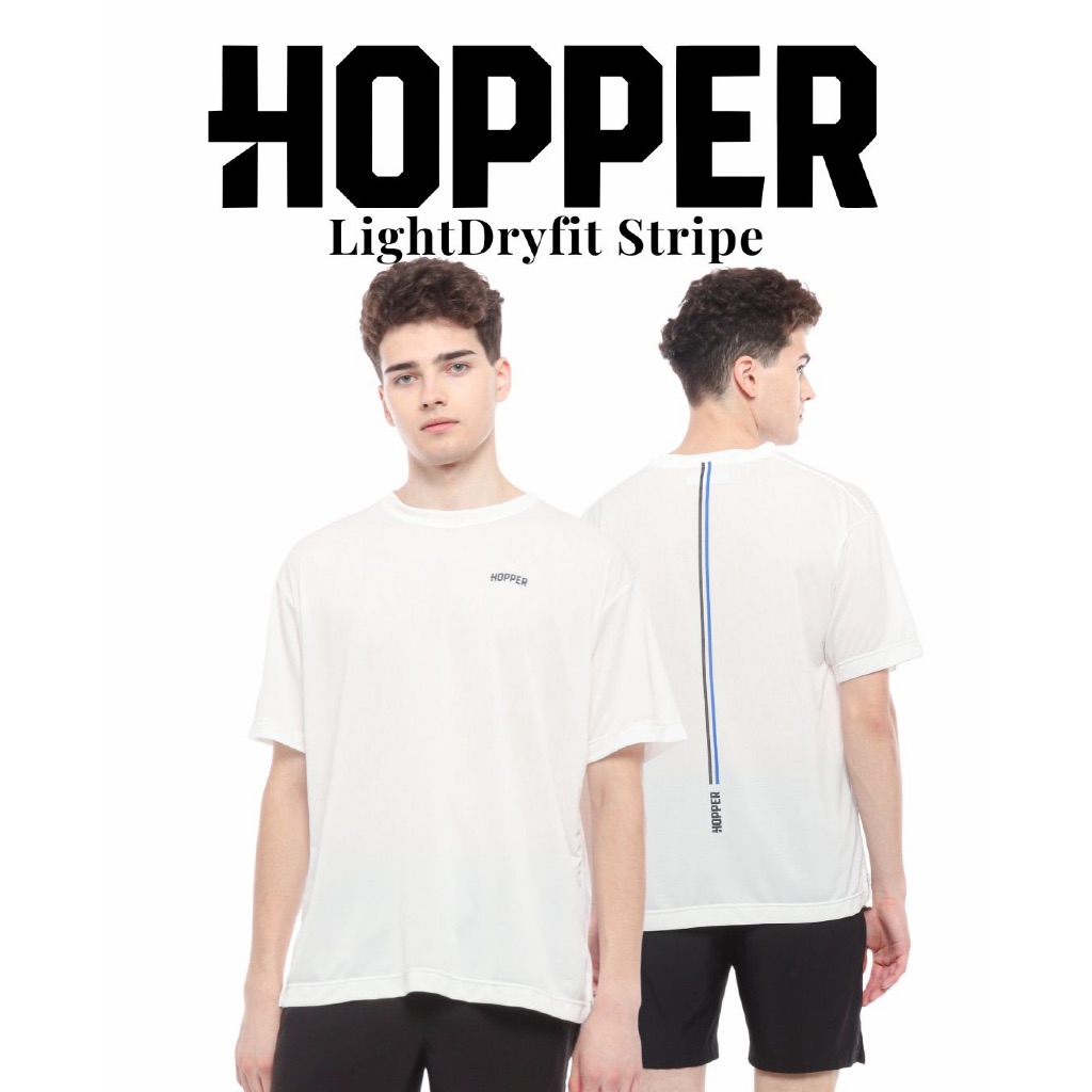 Jual HOPPER STRIPE LIGHT - BAJU DRYFIT PUTIH BASIC /SPORTWEAR TSHIRT ...