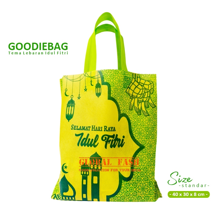 Jual Goodie bag idul fitri standar / tas spunbond souvenir lebaran / kantong bingkisan snack ...