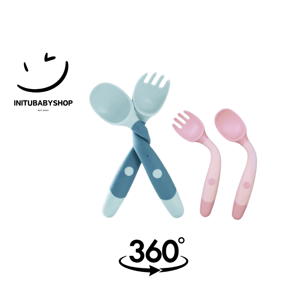 Jual SENDOK BAYI ELASTIS / SENDOK GARBU 360° 1 SET | Shopee Indonesia