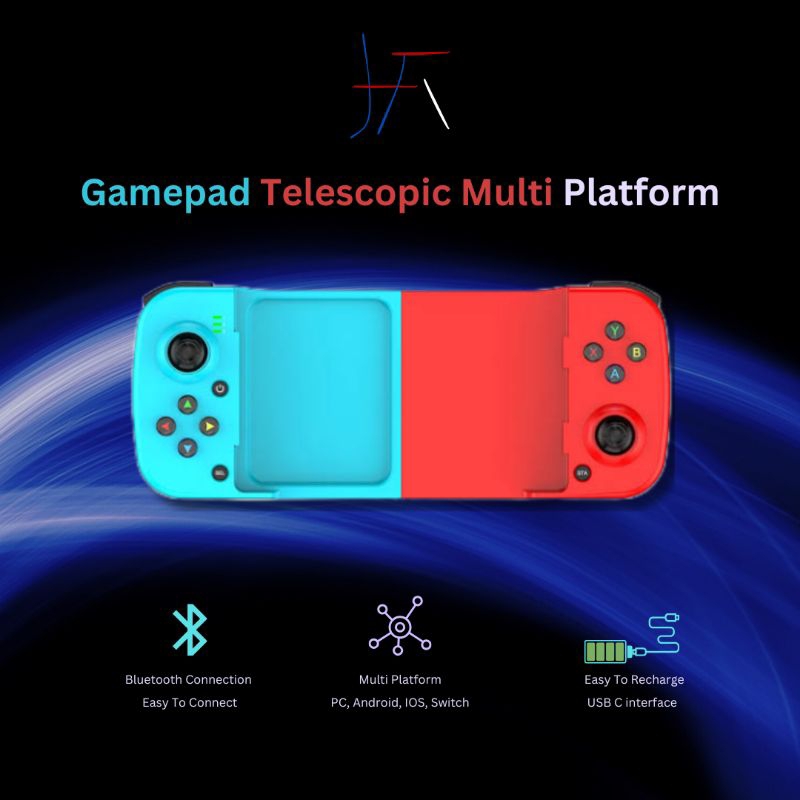 Jual Gamepad Telescopic Multi Platform BSP D3 - Red Blue | Shopee Indonesia