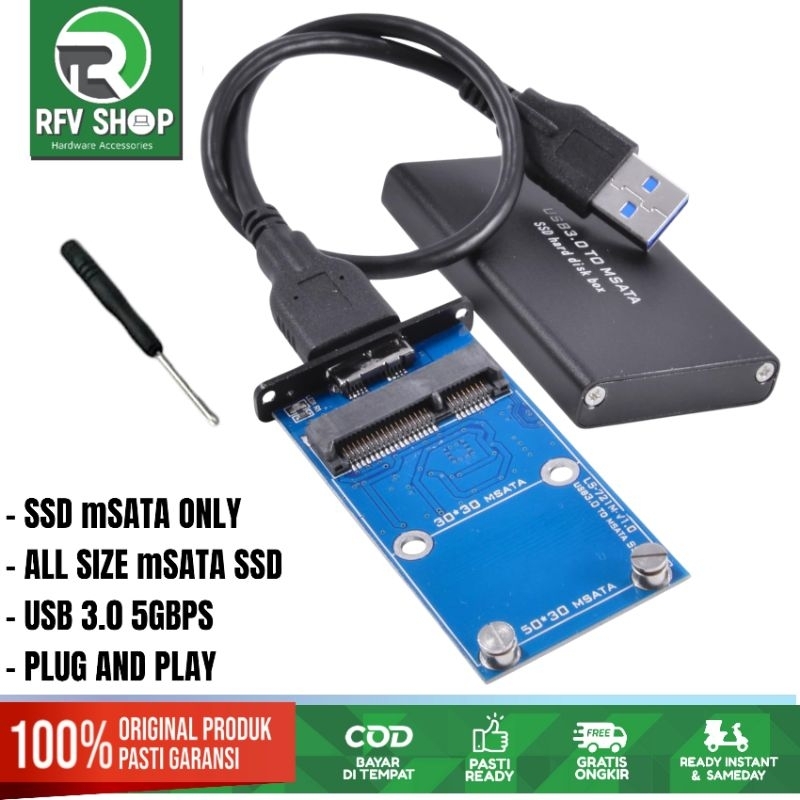 Jual CASING External USB 3.0 to SSD SATA mSATA high speed 6Gbps ...
