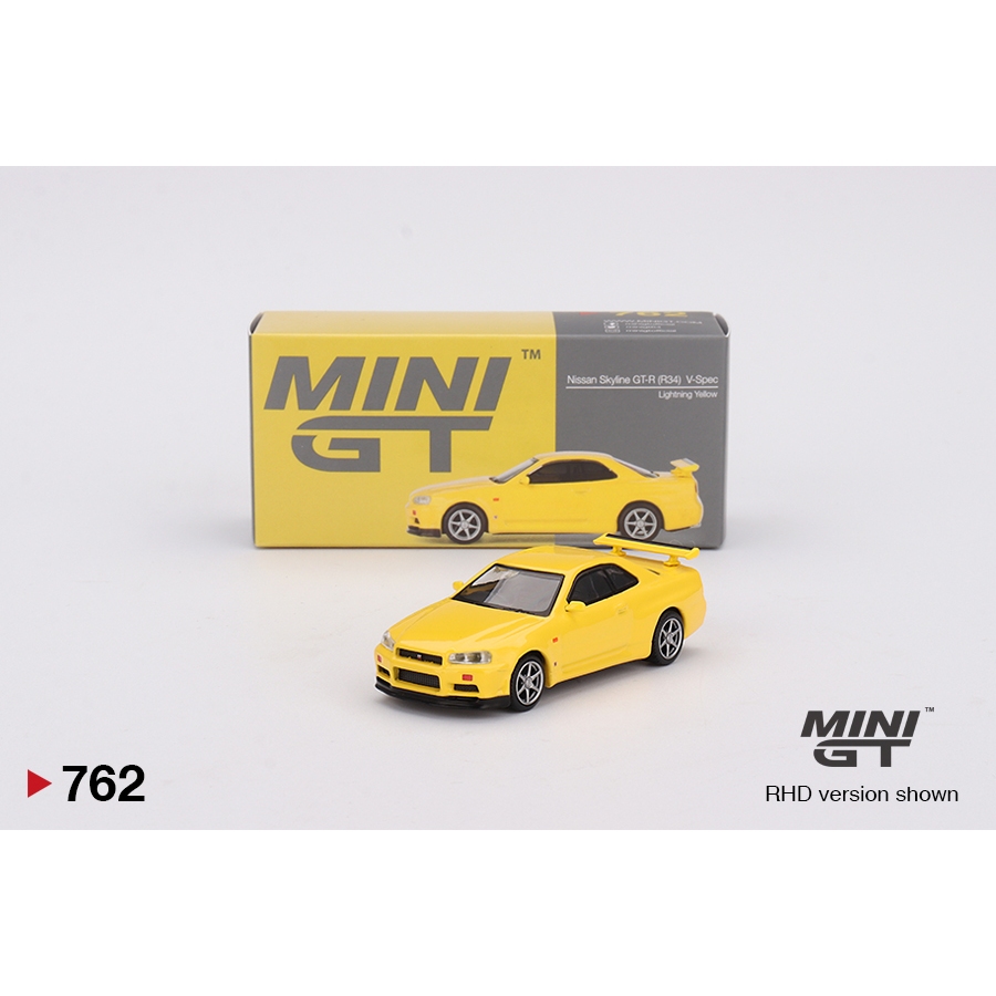 Jual MINI GT 762 - Nissan Skyline GT-R (R34) V-Spec Lightning Yellow ...