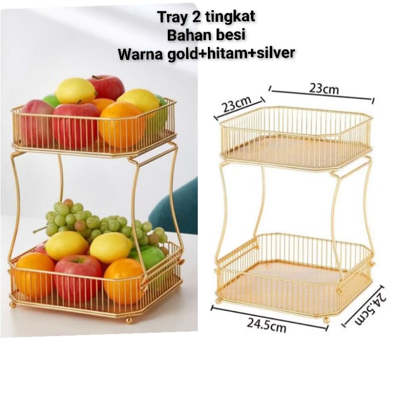 Jual TRAY RAK 2 SUSUN/ RUANG TAMU warna rose gold | Shopee Indonesia