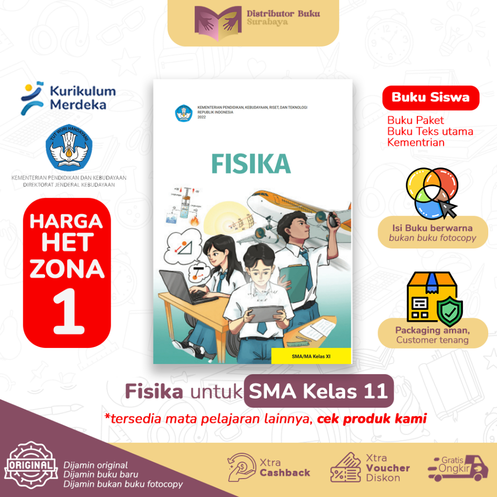Jual Buku Fisika Kelas 11 SMA - Buku Paket Siswa - Kurikulum Merdeka | Shopee Indonesia