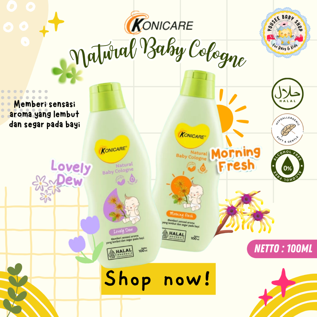 Jual Konicare Natural Baby Cologne 100ml Alcohol FreE | Shopee Indonesia