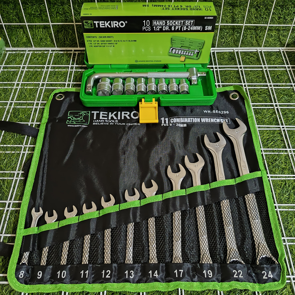 Jual TEKIRO Kunci Shock Sock Sok Set 10pcs 8-24mm + Kunci Ring Pas Set 11pcs 8-24mm / Paket ...