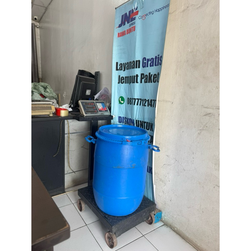 Jual tong plastik 60L bekas packing bahan baku murni sekali pakai ...
