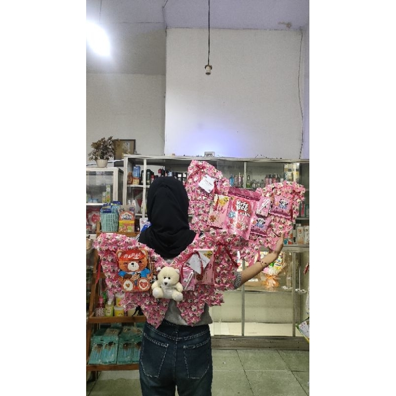 Jual YUPI BUTTERFLY PINK KUPU YUPI SNACK DIY PINK [CUSTOME WARNA] | Shopee Indonesia