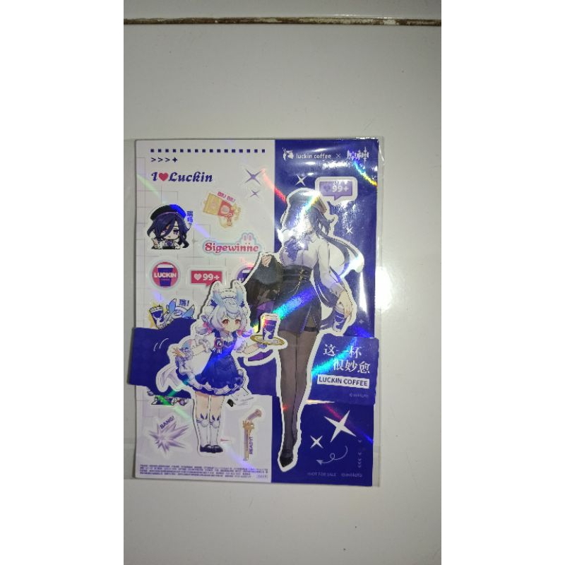 Jual Sticker official collaboration Genshin Impact x luckin coffee ...