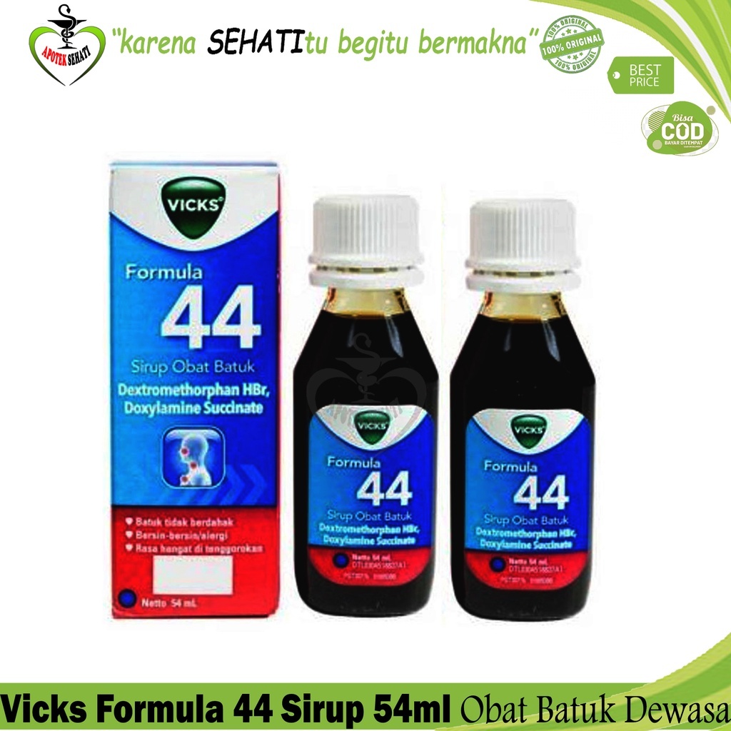 Jual VICKS FORMULA 44 54ML OBAT BATUK TIDAK BERDAHAK BERSIN ALERGI ...