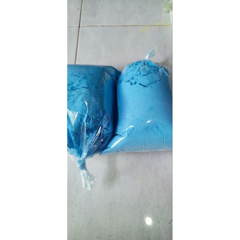 Jual Promo -2kg khusus warna Biru Tepung warna//2kg Holy powder Biru ...