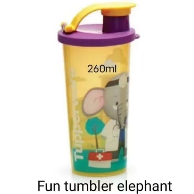 Jual Promo Tupperware Fun Tumbler Elephant 1pc 260ml gajah panda lion ...